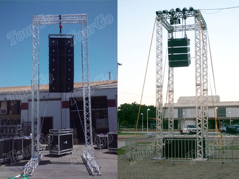 TourGo aluminum line array truss lift speaker truss tower, max 300kg ...