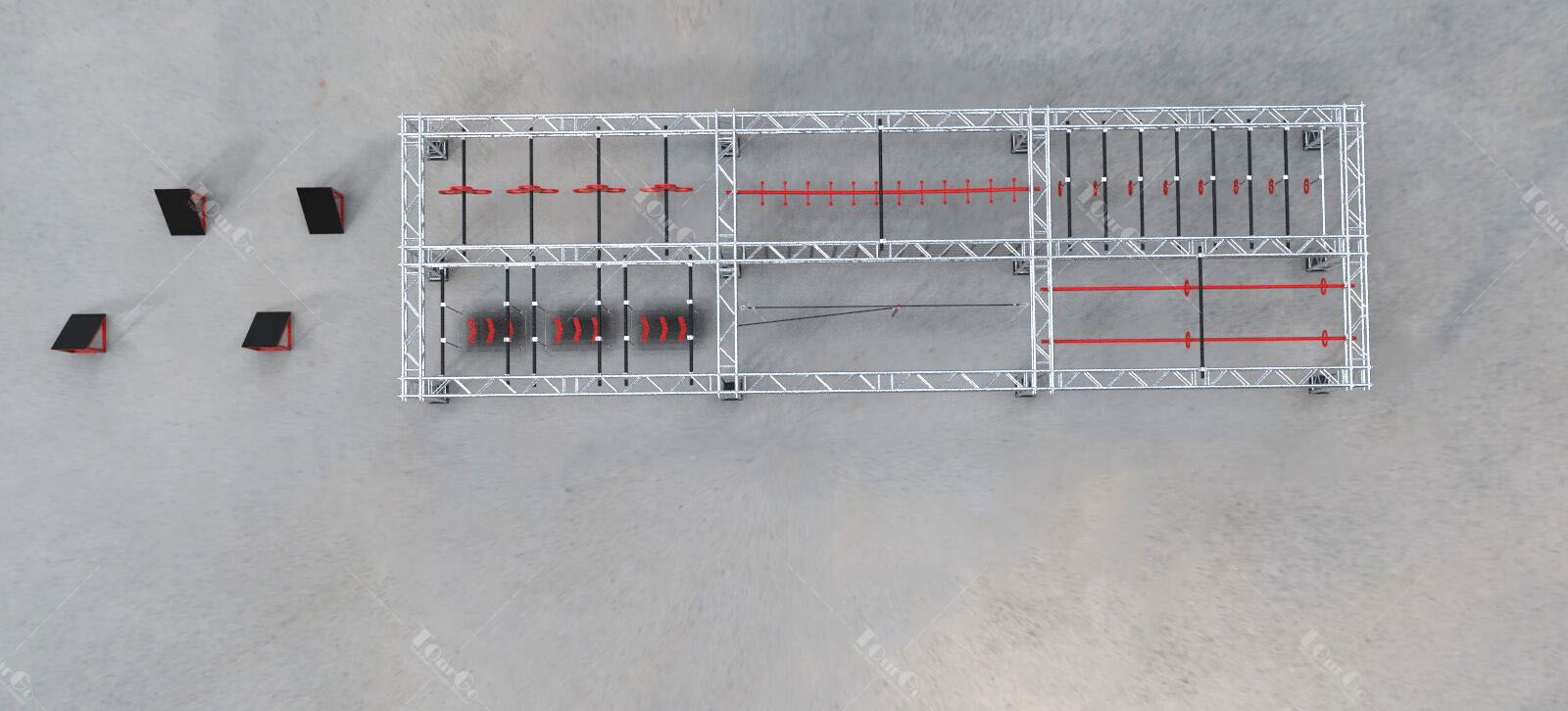 Commercial Outdoor Playground Trampoline Park Ninja Equipment Obstacle ...