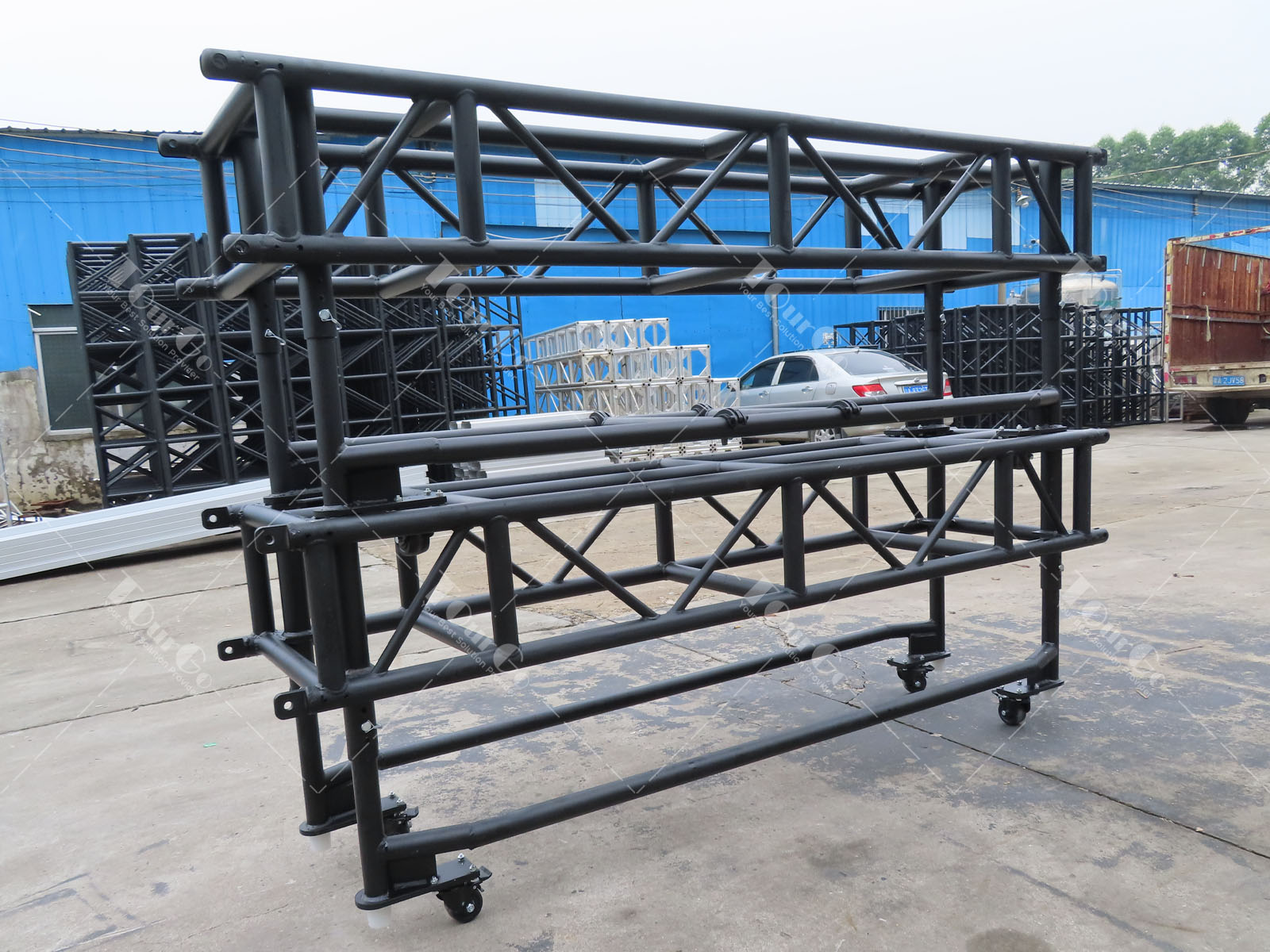10ft Pre Rig Truss System Black Touring Truss Pre-Rigged Moving ...