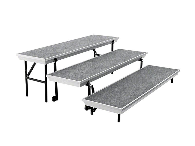 3-Level Straight Trans-Port Risers & Guard Rail Bundle - TourGo Event ...