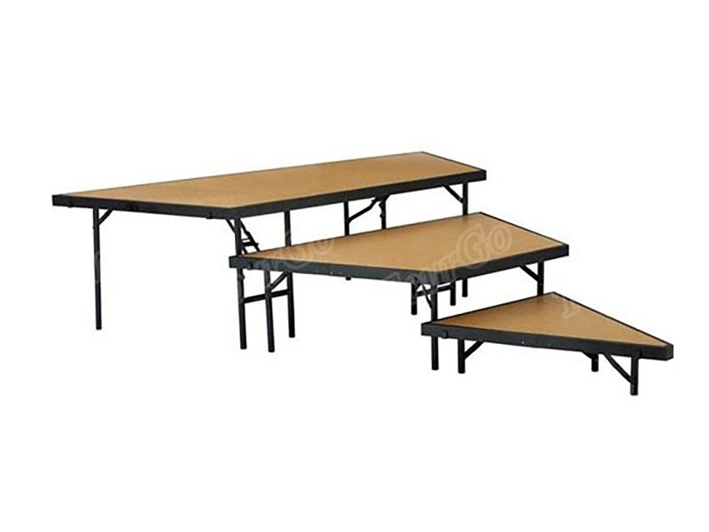 3-Tier Seated Riser Stage System with Hardboard for 48″ Deep Tiers ...