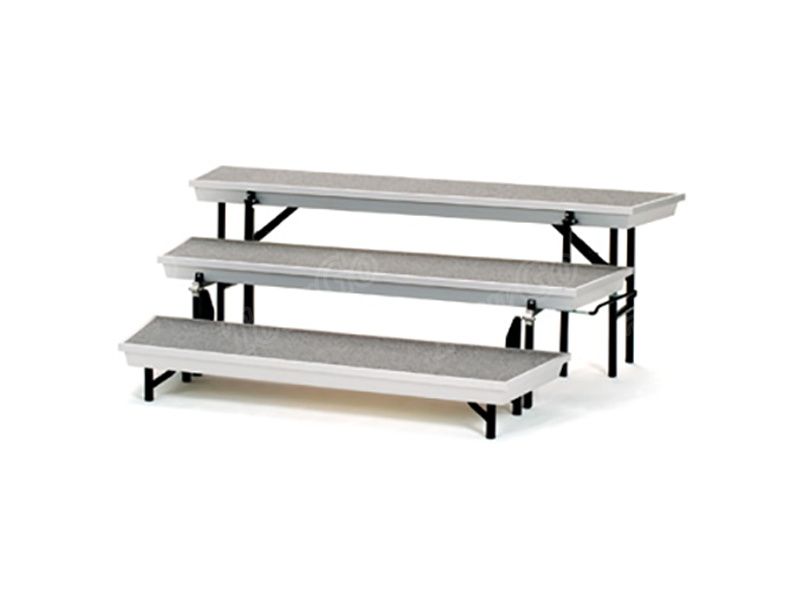 4-Level Tapered Trans-Port Risers & Guard Rail Bundle - TourGo Event ...