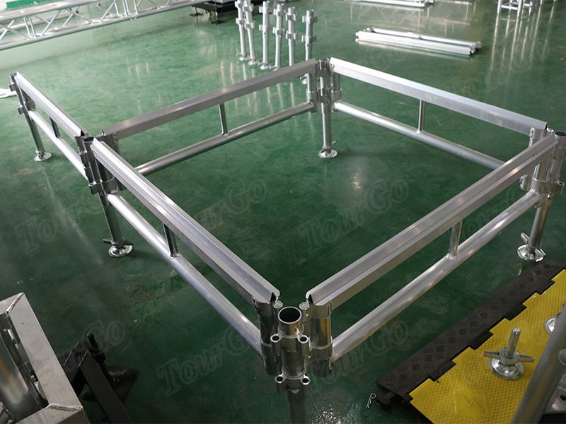 TourGo Cheap Aluminum Frame Adjustable Portable Stage System with ...