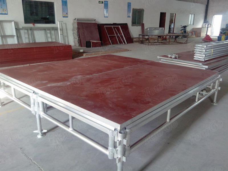 4ft x 8ft Aluminum Stage with Adjustable Height Leg 0.6-1.0m for Stage ...
