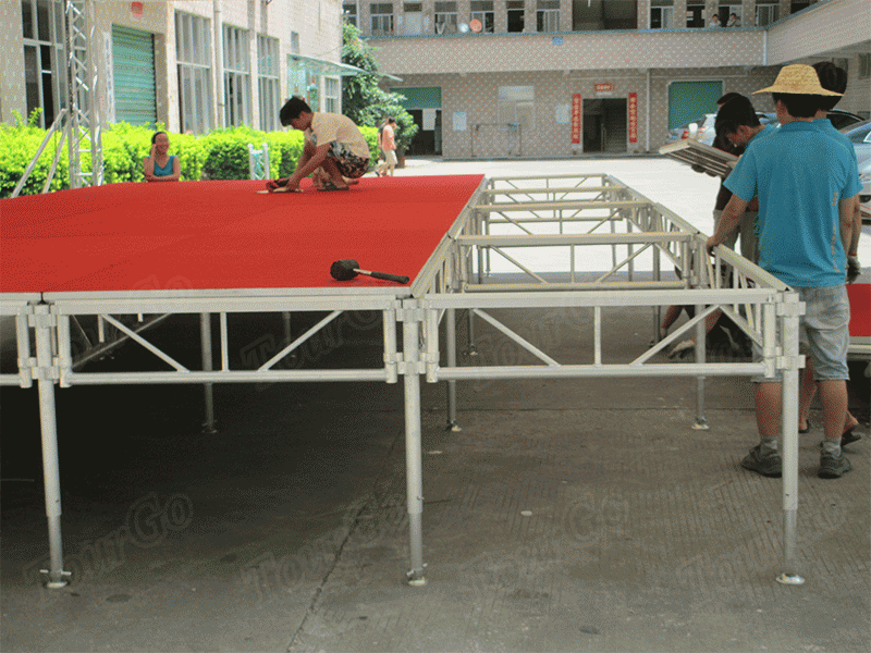 Outdoor Concert Stage Rental with Portable Stage Tent with Mobile Stair ...