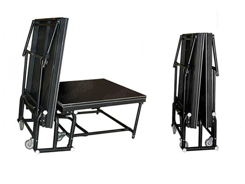 TourGo Event Folding Stage with 4ft x 8ft Mobile Stage Platform for ...
