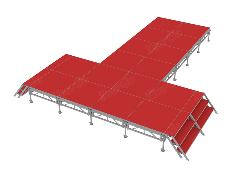 TourGo Portable Stage System with Non-slip Industrial Stage Platform ...