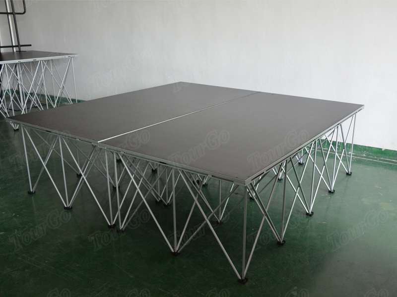 Movable Portable Stage Platform with Modular Stage Risers for Event ...