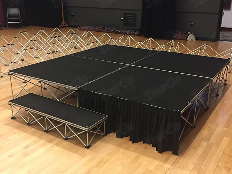 TourGo Fashion Concert Stage Platform with Drum Risers for Indoor Stage ...