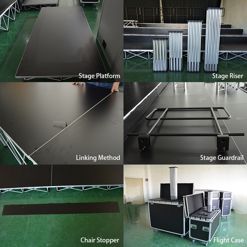TourGo Choral Stage Design with Fixed Height Portable Stage Riser for ...