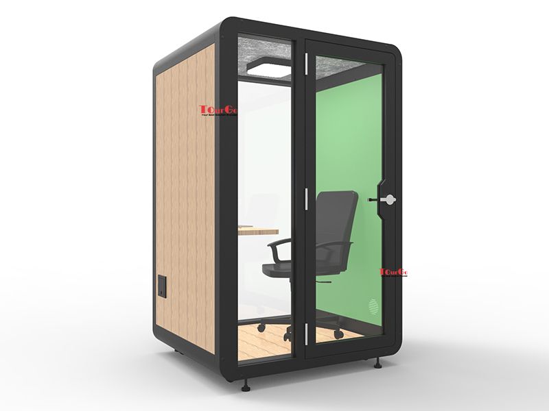 Silent Commercial Indoor Soundproof Office Phone Booth With Wheels ...