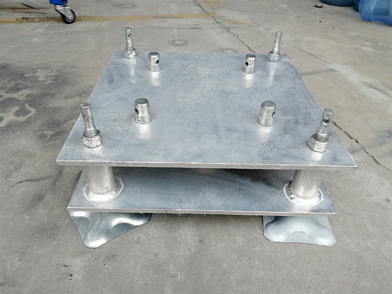 TourGo Triangle / Square Stage Aluminum Base Plate for Spigot Truss ...