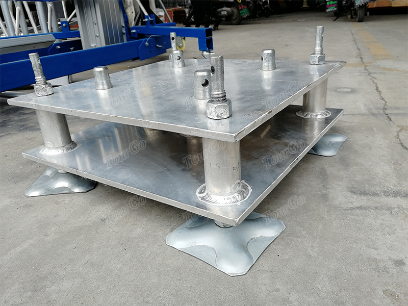 TourGo Triangle / Square Stage Aluminum Base Plate for Spigot Truss ...