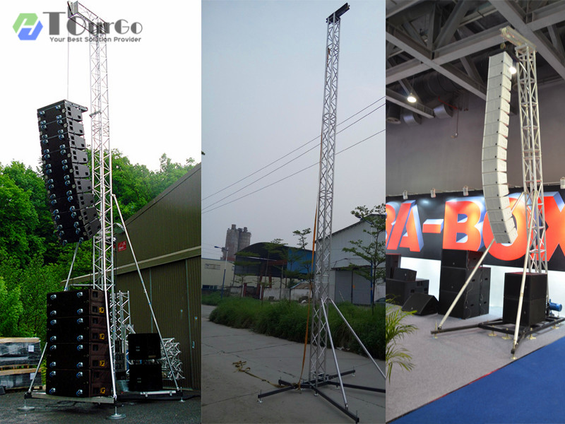 Line Array Speaker Towers H7.8m, Loads 1000kg - TourGo Event Solution ...