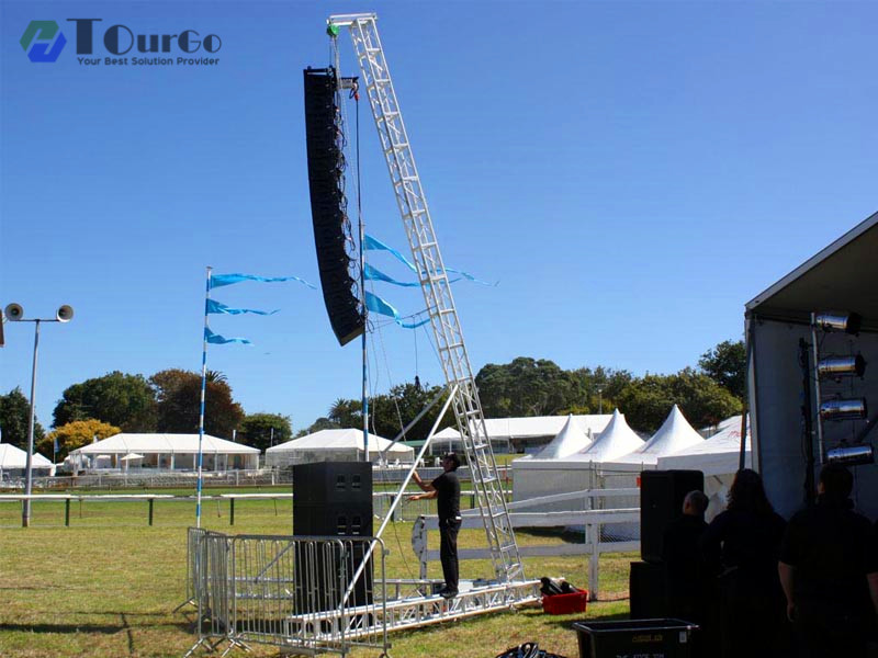 Line Array Speaker Towers H9.25m, Loads 1000kg - TourGo Event Solution ...