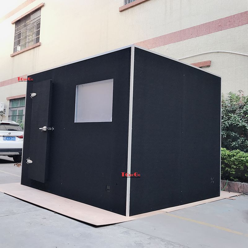 Big Black Recording Studio Booth Sound Isolation Music Booth - TourGo ...