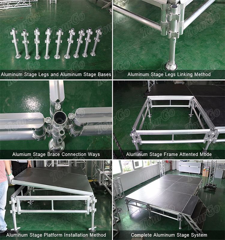 TourGo Outdoor Stages Folding Portable Aluminum Truss Platform - TourGo ...
